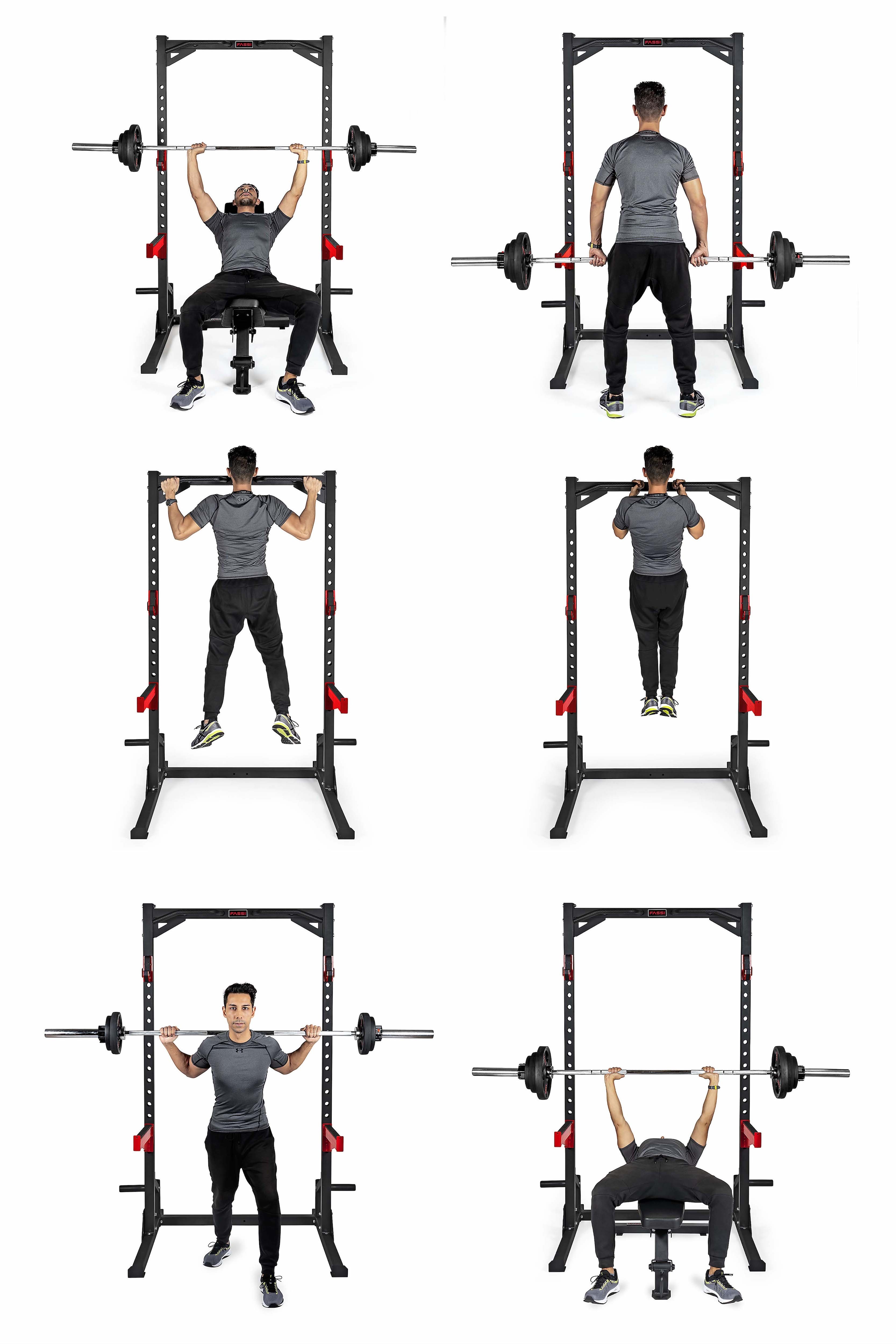 Multi rack squat station professionale Fassi Power 100 - Panche - Sport 365